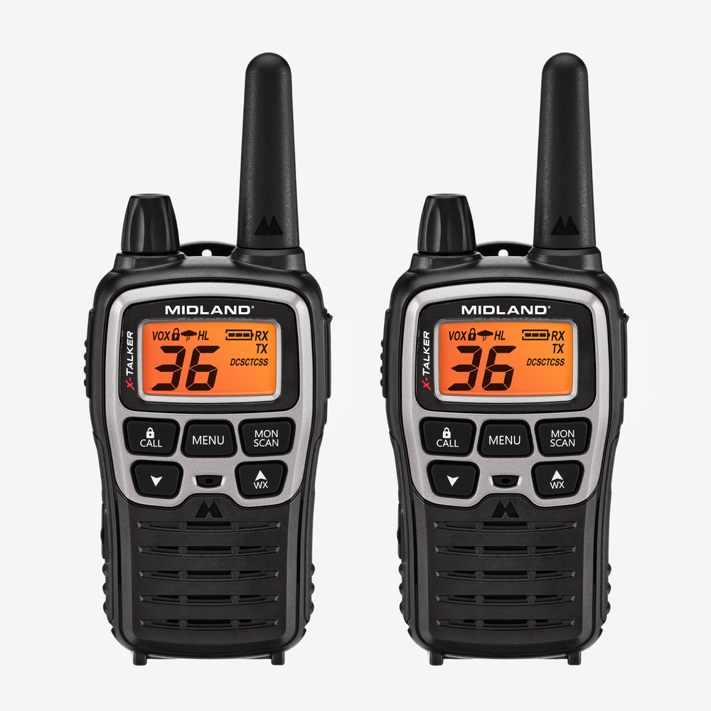 T77VP5 X-Talker FRS Walkie Talkie Bundle with Case | Midland – MIDLAND