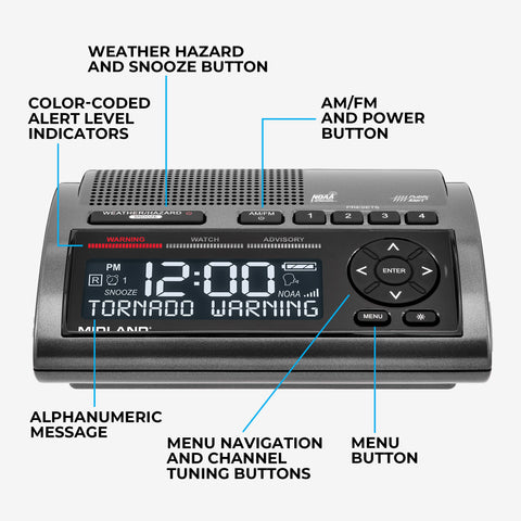 WR400 Deluxe NOAA Weather Radio | Midland Radio – MIDLAND
