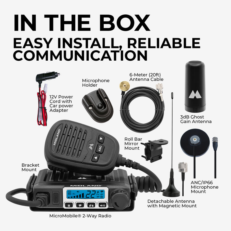 Midland MXT115AGVP3 Farm/Tractor CB Radio Bundle