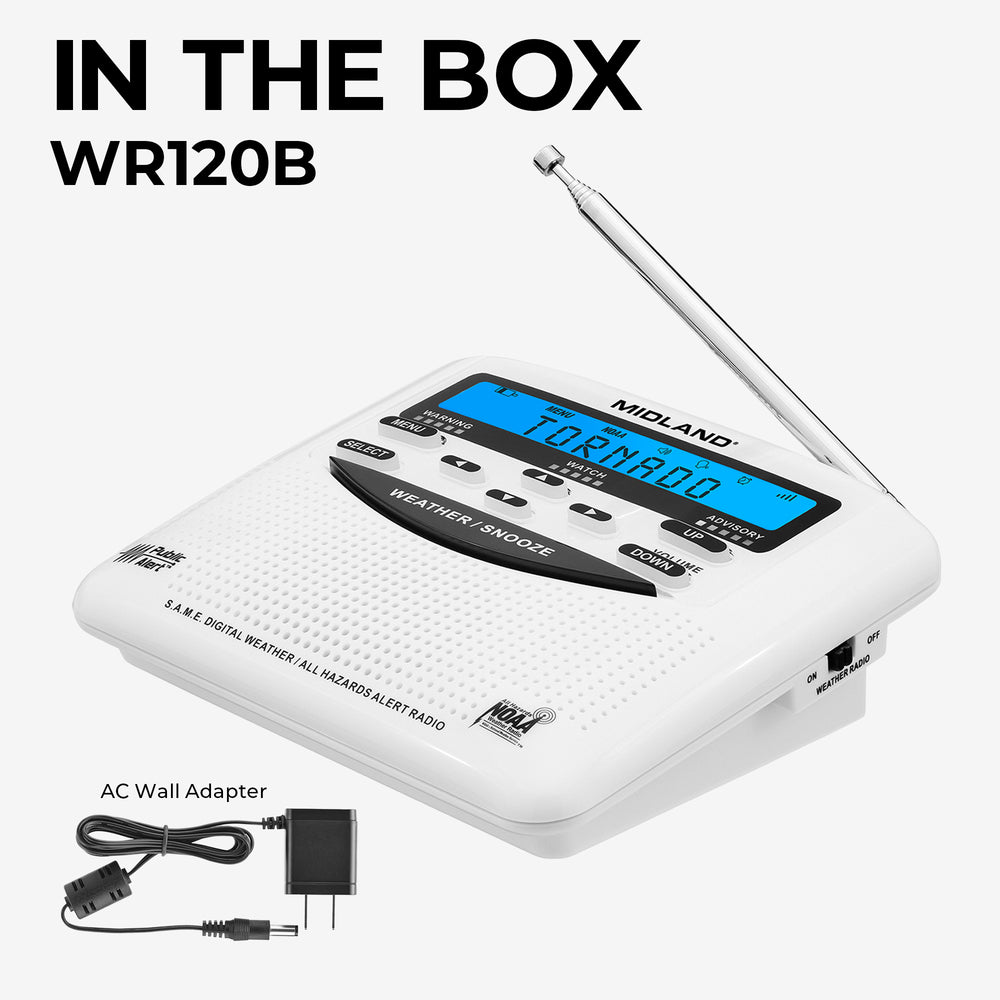 WR120B NOAA Weather and Emergency Alert Radio | Midland Radio – MIDLAND
